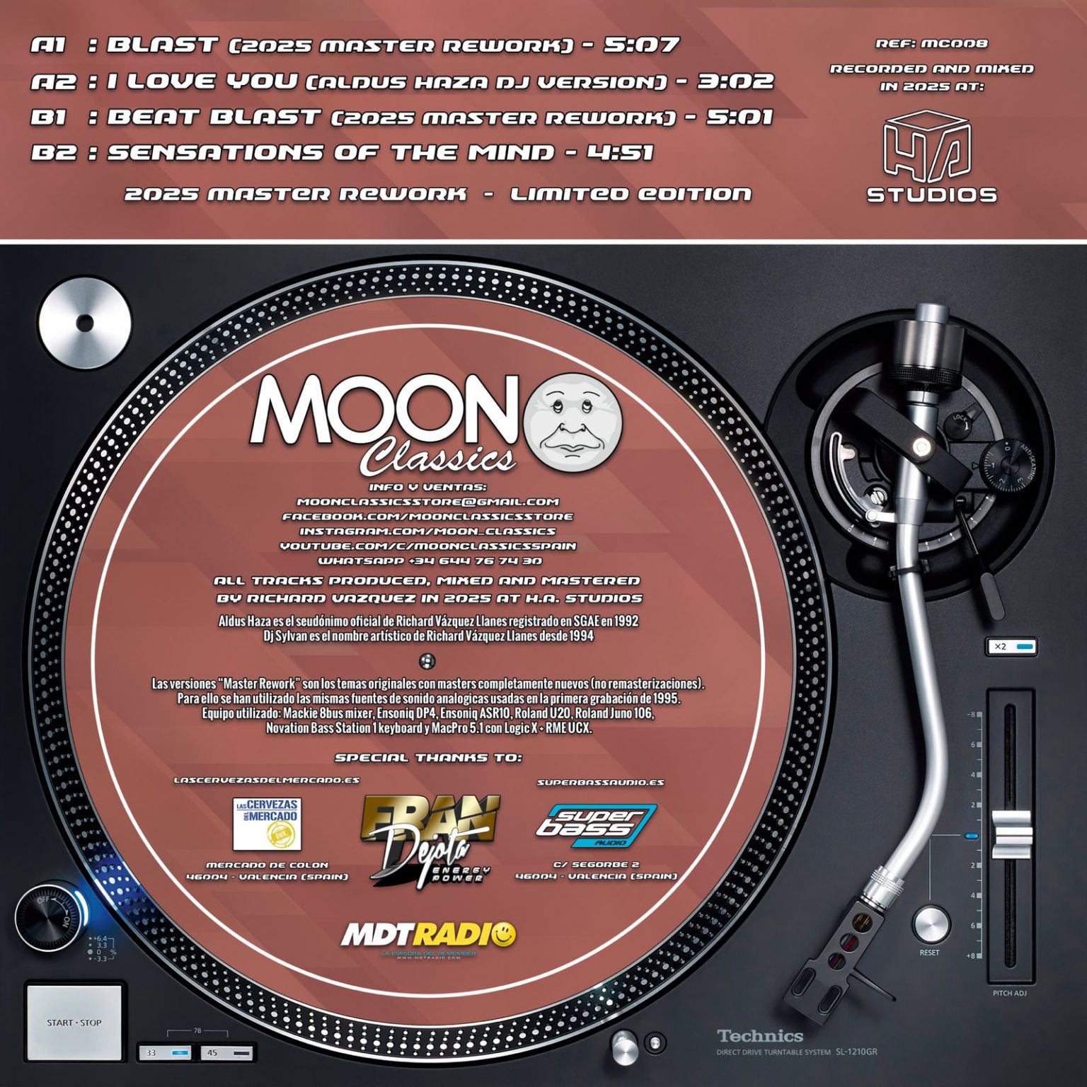 Moon Classics Vol.8 – Dj Sylvan – Blast And More – Discos Vinilo Ayacor
